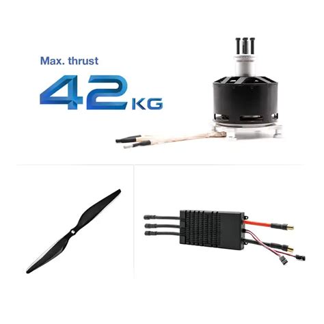 Manned Aircraft Drone Propulsion System Motor Controller With 12090 42kg Thrust Bldc Motor And