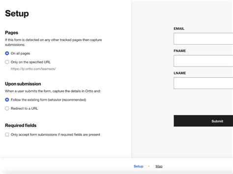 track contact forms for capturing leads ortto