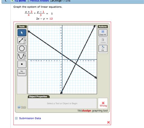 Solved Graph The System Of Linear Equations X 3 4 Y 1 3