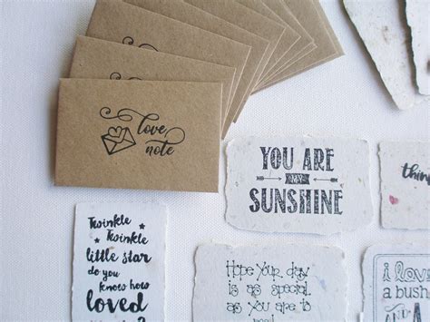 Love Notes With Envelopes Handmade Paper Love Notes Homemade Messages