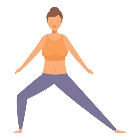 Young Woman Practicing Warrior Yoga Pose On White Background 47055675 Vector Art At Vecteezy