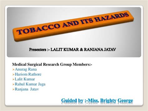 Tobacco Ppt