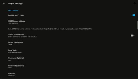 MQTT Settings Documentation For IoBrokers Adapter From XXBJXx