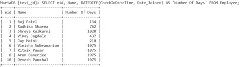 Mysql Datediff Find The Difference Between The Dates In Mysql Mysqlcode