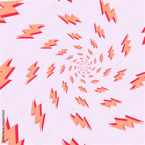 Funky Lightning Spiral Vector Art Stock Vector Adobe Stock