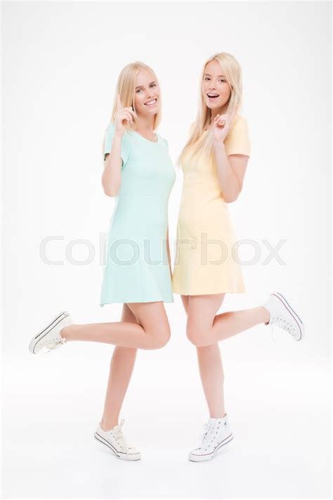 Picture Of Two Attractive Girls Posing Stock Image Colourbox