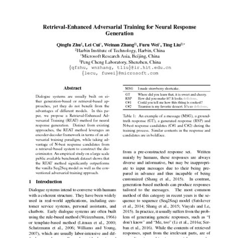 retrieval enhanced adversarial training for neural response generation acl anthology