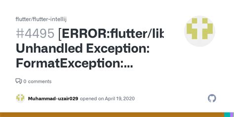 ERROR Flutter Lib Ui Ui Dart State Cc 148 Unhandled Exception