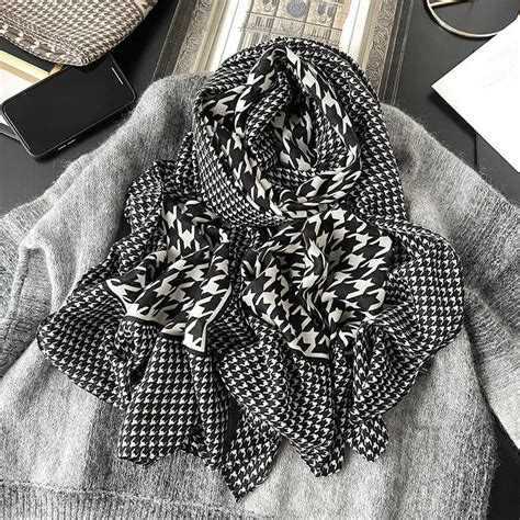 여성을 위한 겨울용 빈티지한 다목적 헌드스투스 스카프와 태슬이 달린 따뜻한 셔울 스카프 Temu