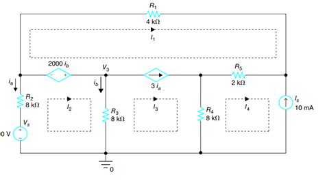 Solved Find Node Voltage V Using Mesh Analysis Chegg
