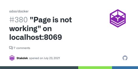 Page Is Not Working On Localhost8069 · Issue 380 · Odoodocker · Github