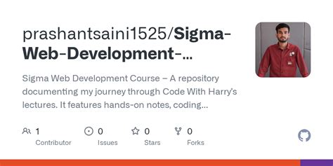 Github Prashantsaini1525sigma Web Development Course Sigma Web Development Course A