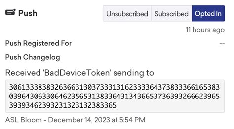received baddevicetoken different push token used by braze than the