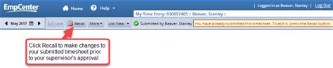 How Do I Recall My Submitted Timesheet Mytime Oregon State University