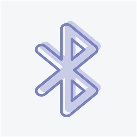 Icône Bluetooth Adapté Au Symbole Des Applications Mobiles Style Bicolore Conception Simple