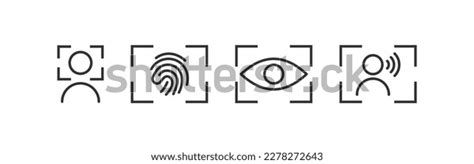 Biometrics Authentication User Icon Scan Id Stock Vector Royalty Free 2278272643 Shutterstock