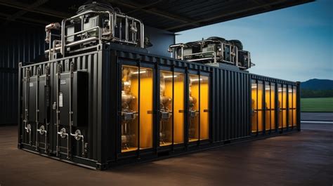 Premium AI Image Modern Mobile Container At A Construction Site Can Be Used For Storing Fuel
