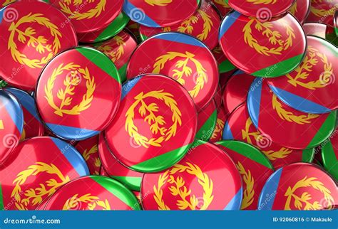 Eritrean Flag Map Pointer Layout Vector Illustration Cartoondealer