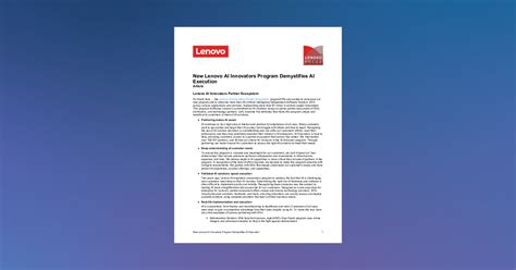 new lenovo ai innovators program demystifies ai execution lenovo press