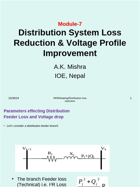 M7 Distribution Loss Reduction And Voltage Profile Imp Pdf Electric Power Distribution