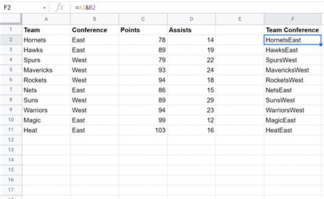 How To Combine Columns In Google Sheets With Examples