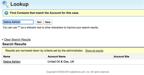 Filters Customize Result Of Of Lookup Field Search Salesforce Stack