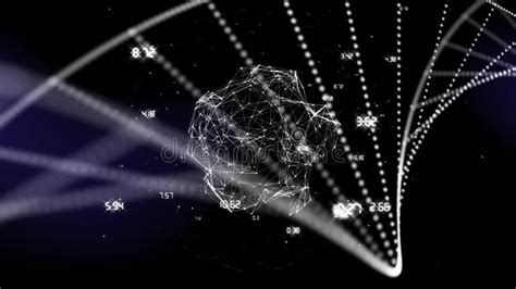 Digital Animation Of Dna Structure Spinning Against Globe Of Network Of Connections Stock Video