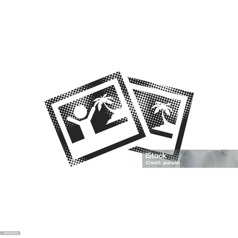 Halftone Icon Picture File Format Stock Illustration Download Image