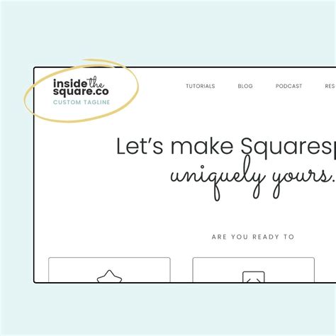 How To Add A Custom Tagline In Squarespace 71 Step By Step Tutorial —