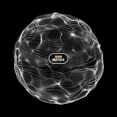 3d Abstract Sphere Array With Dynamic Particles Modern Science And Technology Element Stock