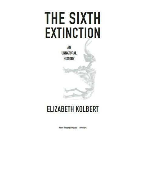 Free Download The Sixth Extinction An Unnatural History Pdf Online 2020