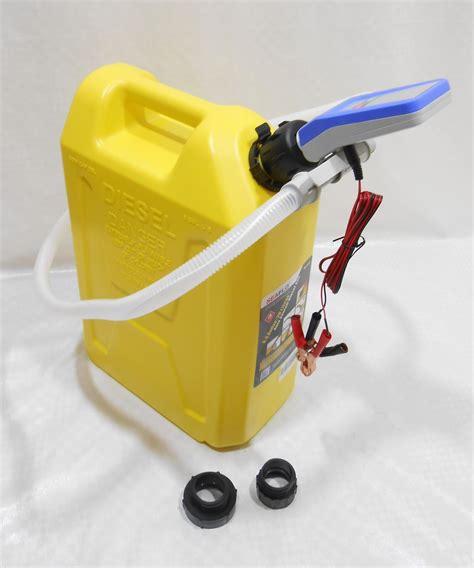 משאבת בנזין חשמלית על סוללות וכבלים להפעלה עם מצבר 12 וולט שאיבה 9 ליטר לדקה ללא מיכל קמפינג לייף