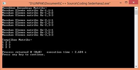 Contoh Program C Array Dimensi