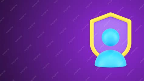 Premium Vector Personal Web Account Data Protection Secure Shield 3d Icon Vector Illustration