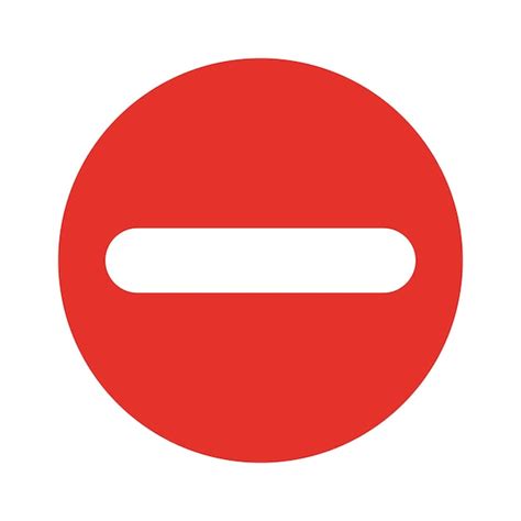 premium vector minus line icon prohibition button cancel return back