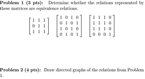 Solved Determine Whether The Relations Represented By These Chegg