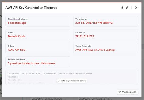 Alert Annotation Aws Api Key Canarytoken No Source Ip Thinkst Canary