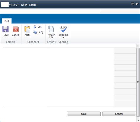 New Item Form Sharepoint