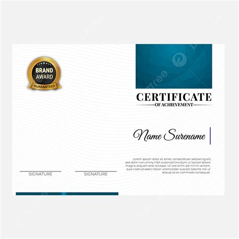 Certificate Template Design Vector Template Download On Pngtree