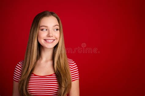 Photo Of Lovely Positive Schoolgirl With Straight Hairdo Dressed
