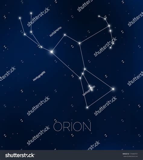 밤하늘에 오리온 별자리 스톡 벡터로열티 프리 174469751 Shutterstock