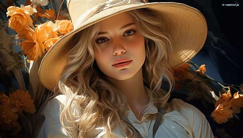 Chica Con Un Sombrero Blanco Rompecabezas En L Nea