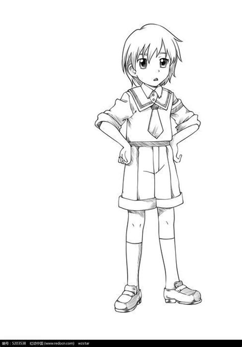 叉腰女孩的简笔画 简笔画图片大全 普车都