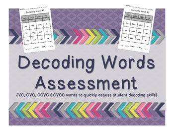 Decoding Words VC CVC CCVC CVCC By Emily Brown TpT