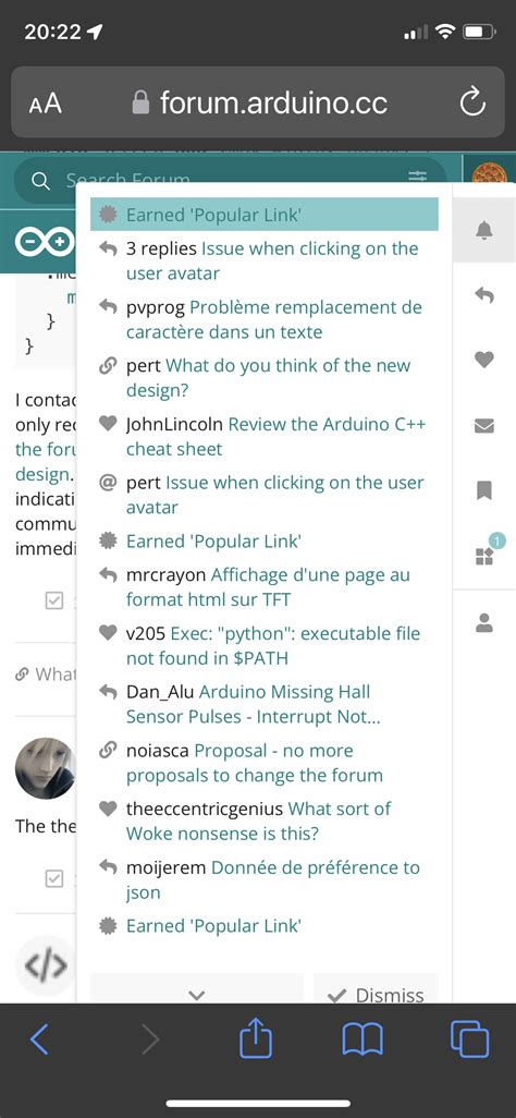 Issue When Clicking On The User Avatar Website And Forum Arduino Forum