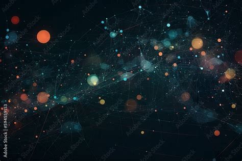 Abstract Connected Dots And Lines Ai Technology Concept Digital Data Flow Motion