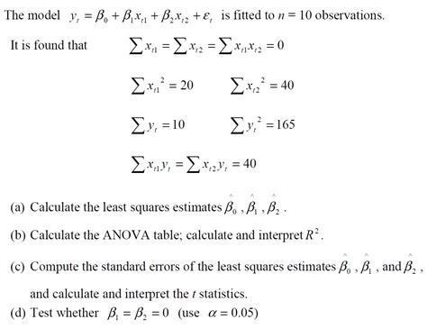Calculate Least Squares Anova Table Standard Errors