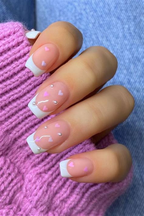 15 Cute Valentines Day Nail Design Ideas False Nails Stylish Nails Gel Nails