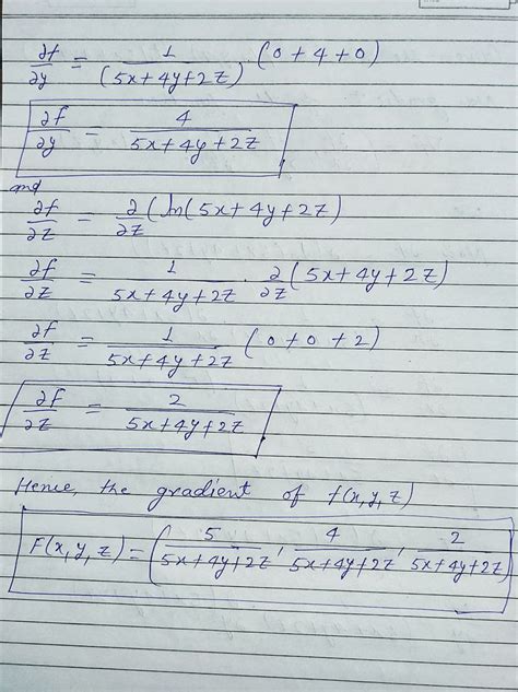 Solved Find The Gradient Vector Field Fx Y Z Of Fx Y Z