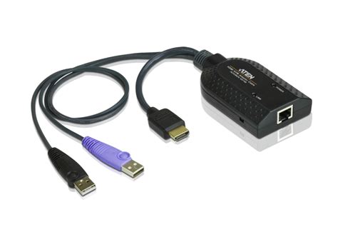 Aten KA7168 USB HDMI Virtual Media KVM Adapter With Smart Card Support